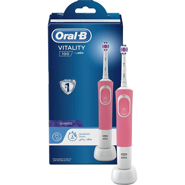 Buy Oral B D100.413.1 Pink Vitality-100 Cross Action Rechargeable ... Buy Oral B D100.413.1 Pink Vitality-100 Cross Action Rechargeable ...