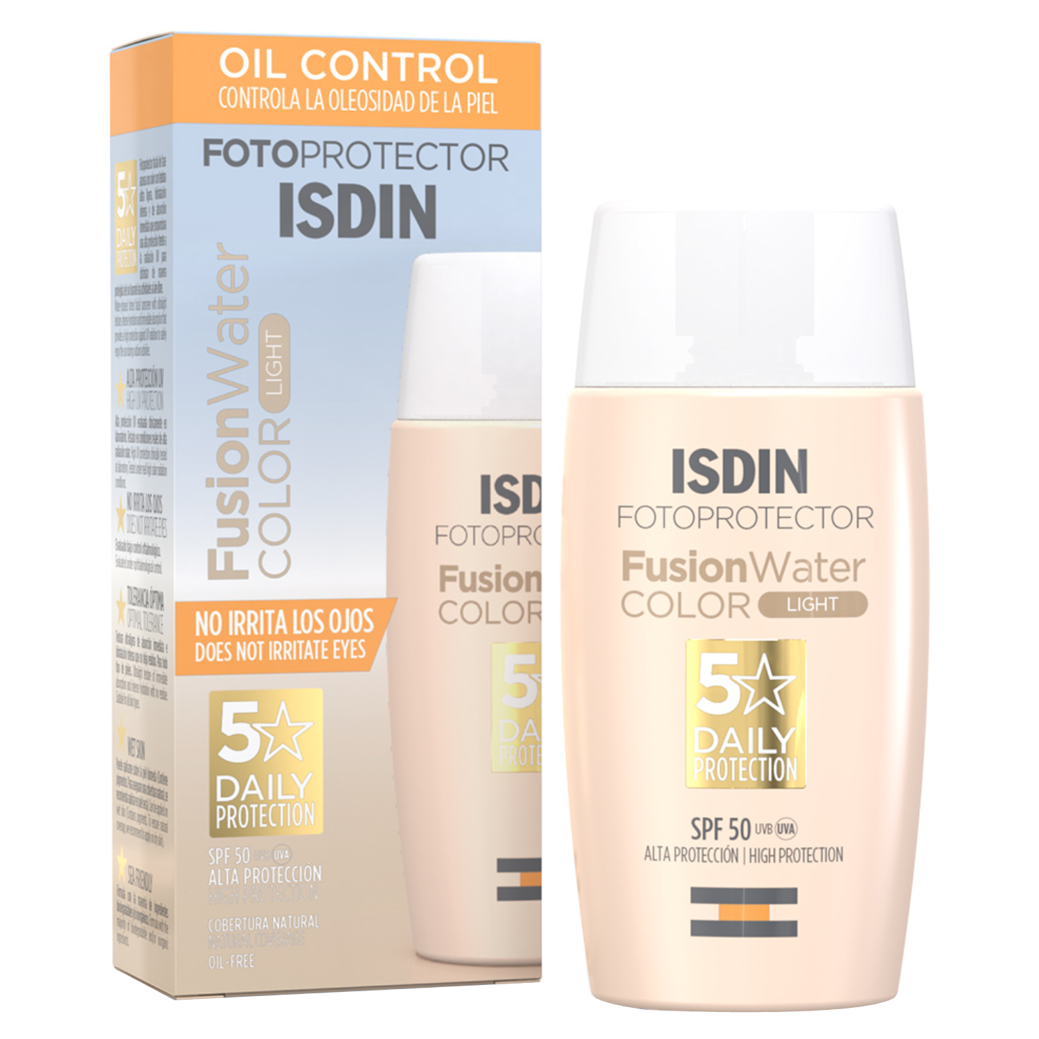 Buy Isdin Fusion Water SPF50 Color Light, Tinted Sunscreen 50ml Online ...