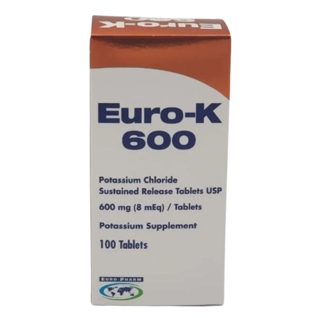 Buy Euro-K 600mg Potassium Supplement Tablets, Pack of 100's Online in ...