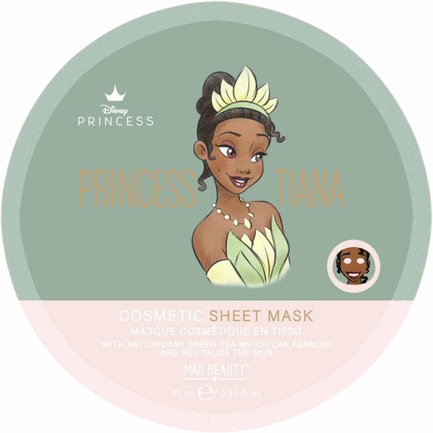 Buy Disney Pure Princess Tiana Cosmetic Sheet Mask With Hyaluronic Acid ...