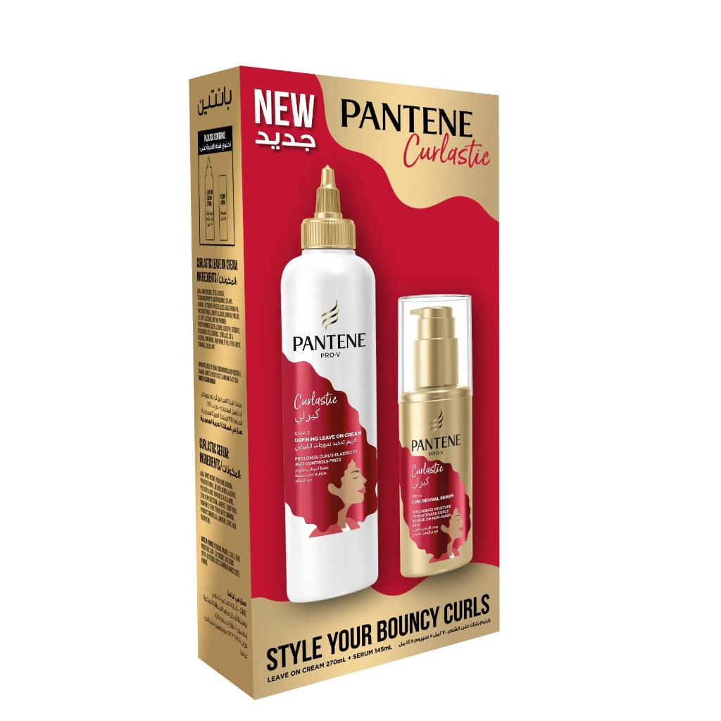 Buy Pantene Pro-V Curlastic Defining Anti-Frizz Leave-On Cream + Curl ...