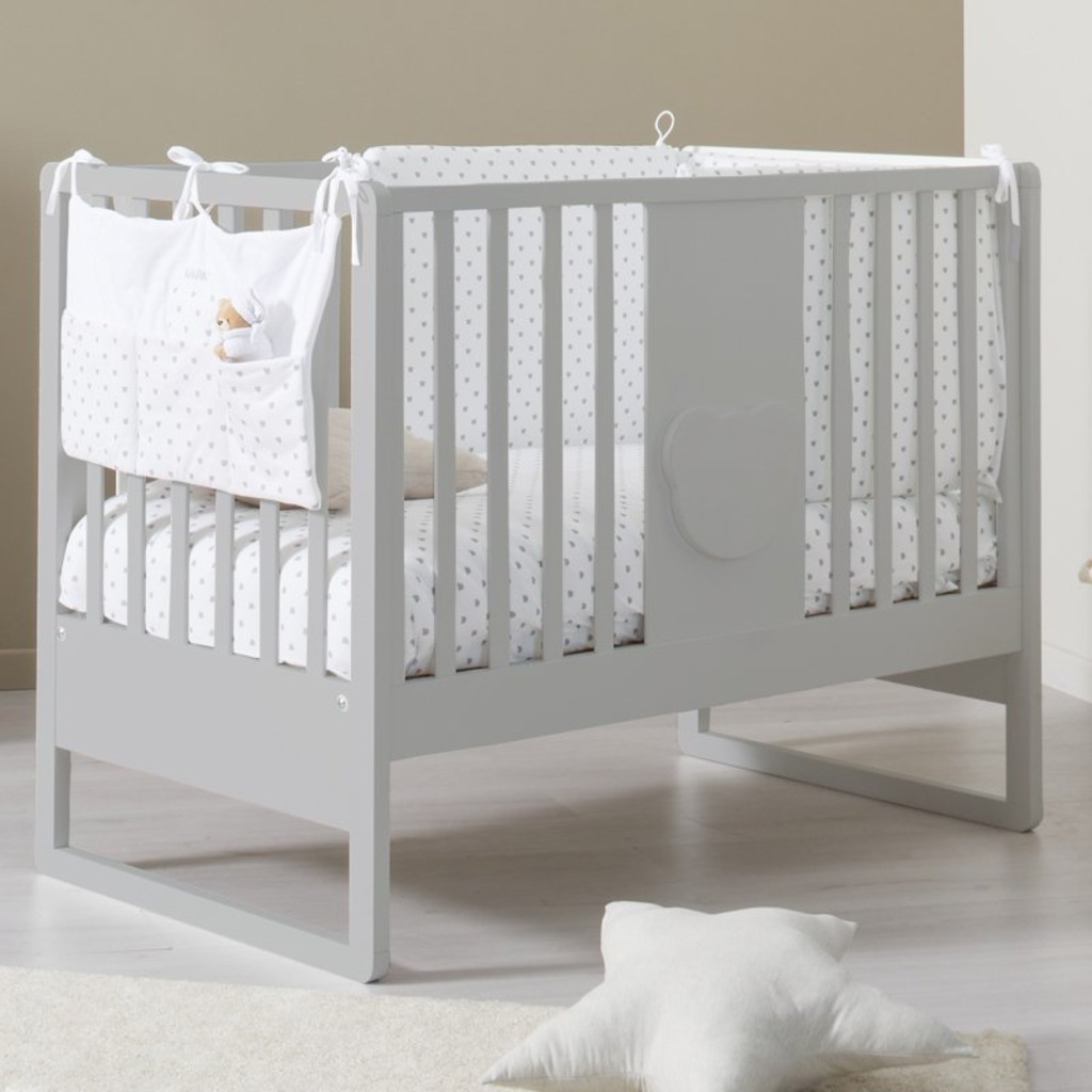 Buy Nanan Grey Dadini Bed Of Line Nanan Studio, Baby Cot Without ...