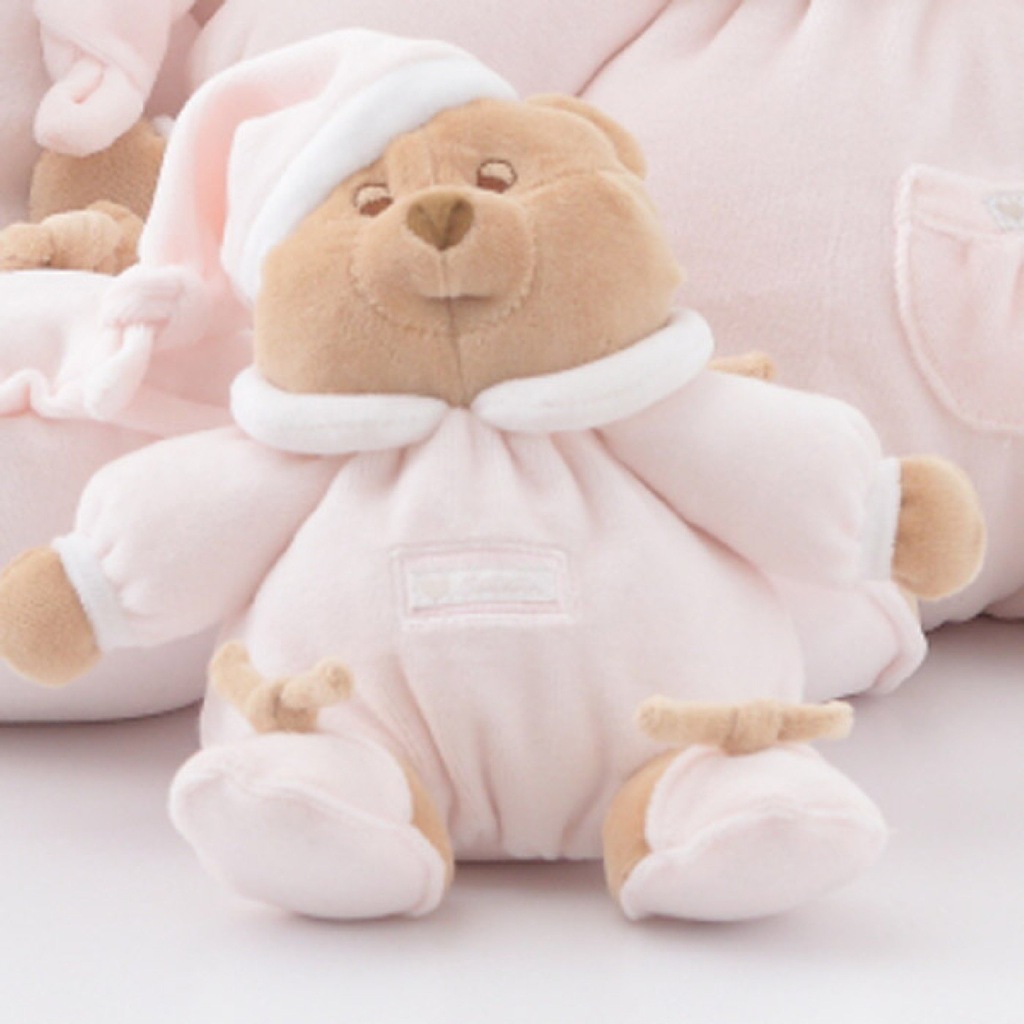 Buy Nanan Peluches Puccio 13 cm Teddy Bear, Plush Toy For Baby, Pink ...